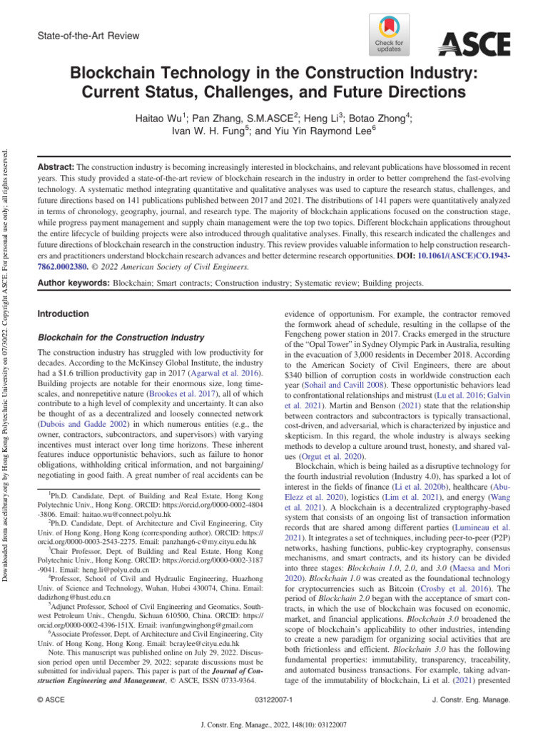 JCEM BlockchainReview | PDF | Life Cycle Assessment | Building ...