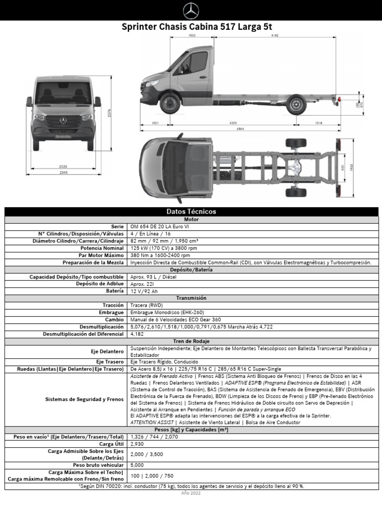 Sprinter Chasis Cabina 517 Larga - 90715 | PDF