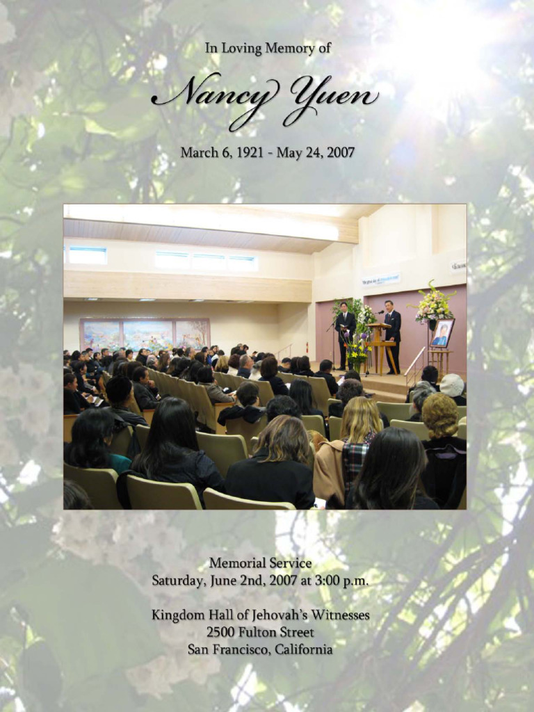 In Loving Memory of Nancy Yuen 1921 - 2007 | PDF