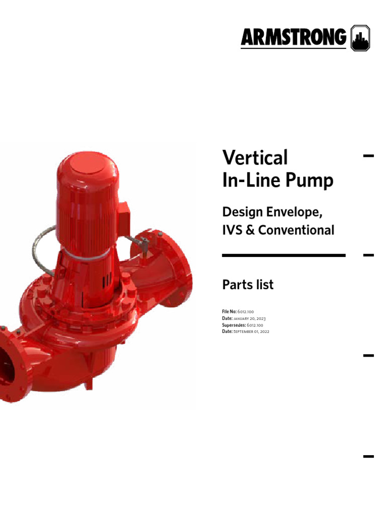 Armstrong Vertical in Line Pump Parts | PDF | Pump | Manufactured Goods