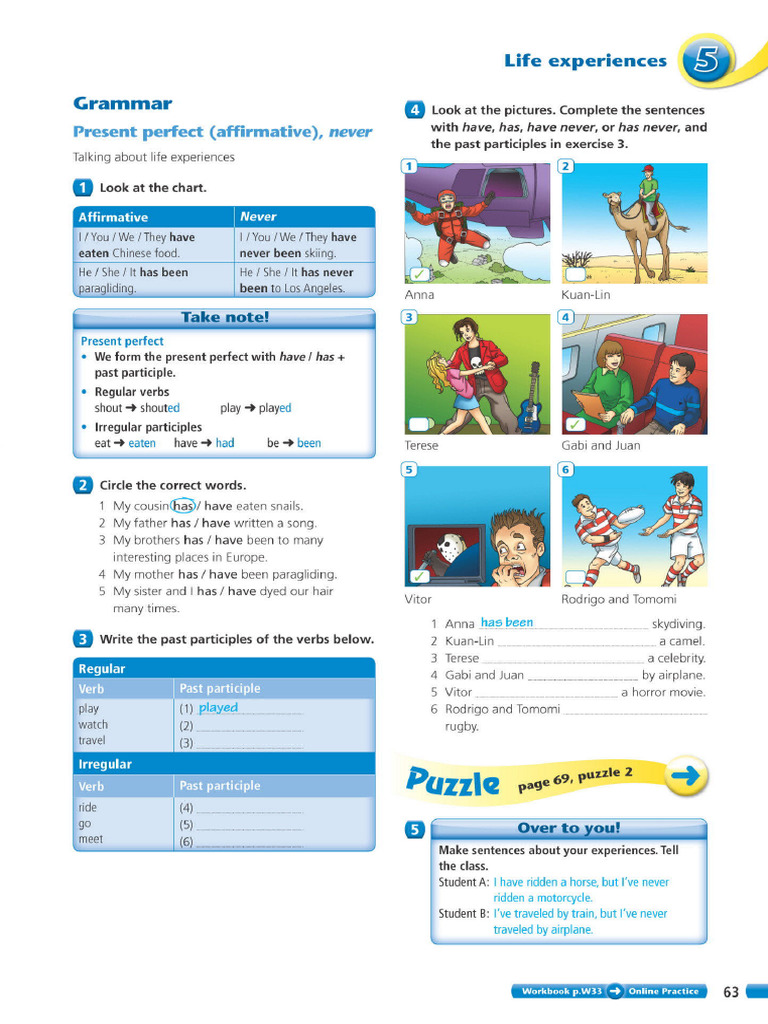 present perfect- life experiences_230925_135723 (2) | PDF