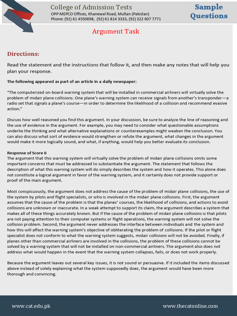 Argument Task | PDF | Argument | Cognitive Science