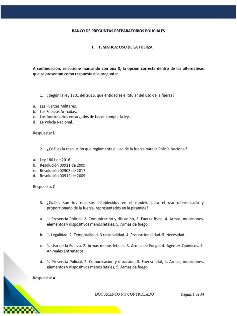 Banco de Preguntas DIEPO | PDF