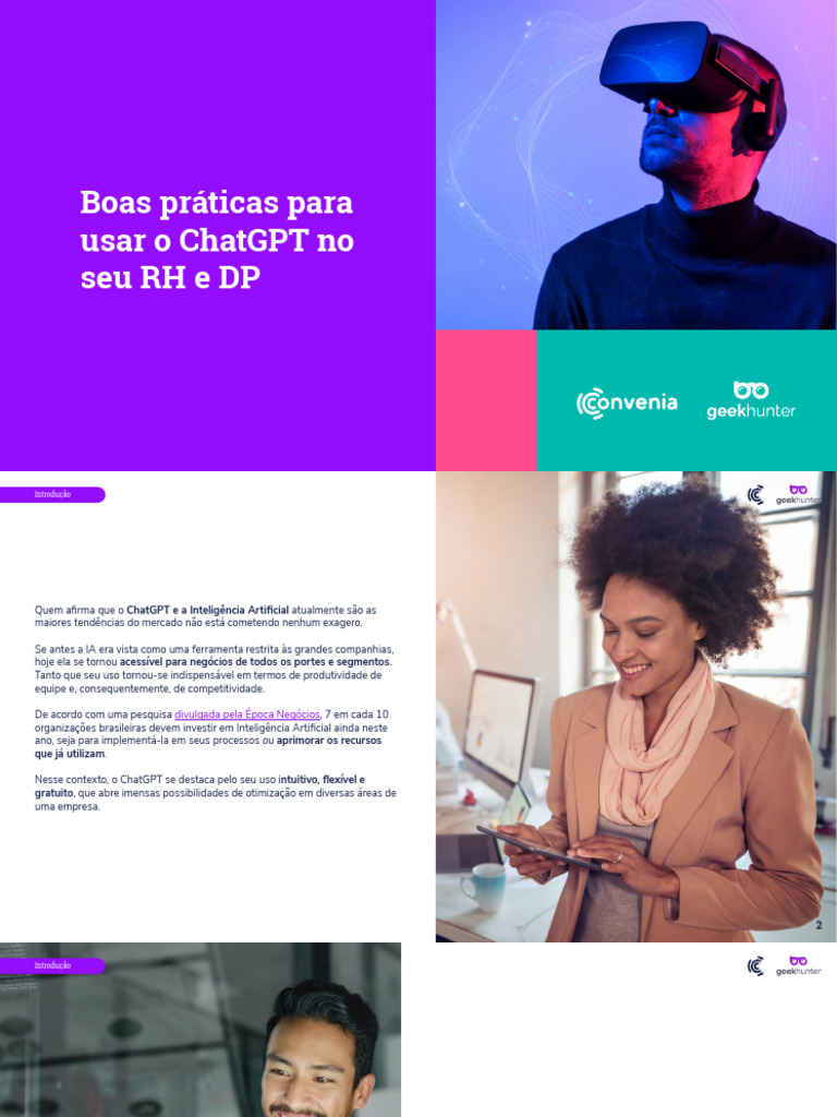 (Manual Convenia - GeekHunter) - Boas Práticas para Usar o ChatGPT No Seu RH e DP | PDF