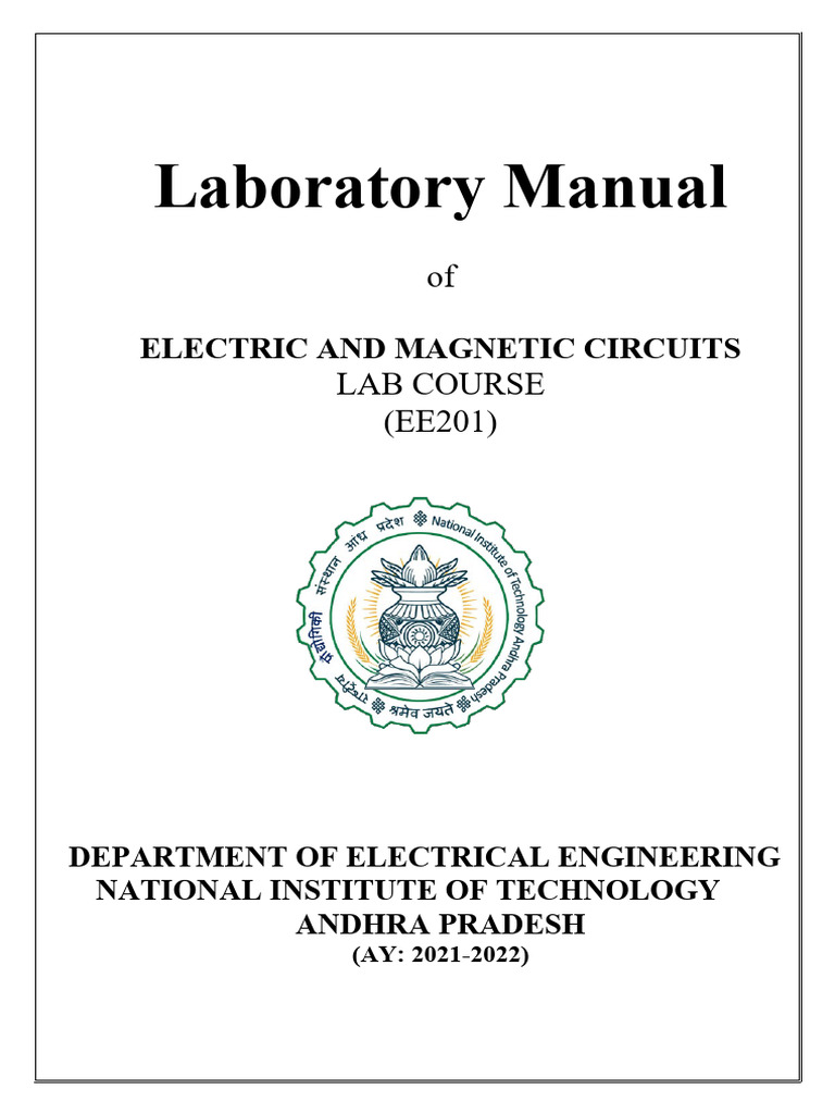 Ee201 - Electric and Magnetic Circuits - Master - Lab Manual | PDF