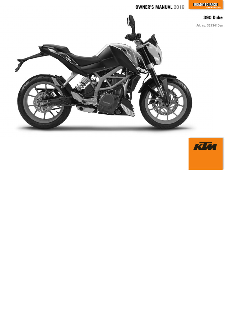 Duke 390 Owners Manual | PDF