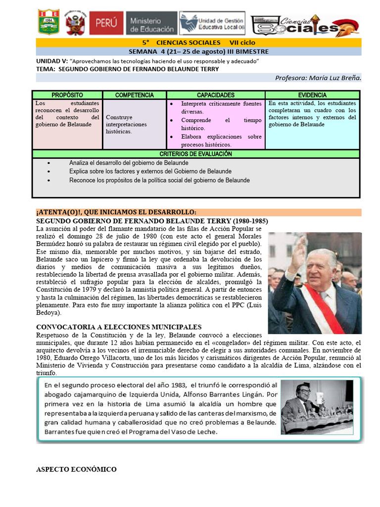 4 SEMANA-5to CC - SS. | PDF