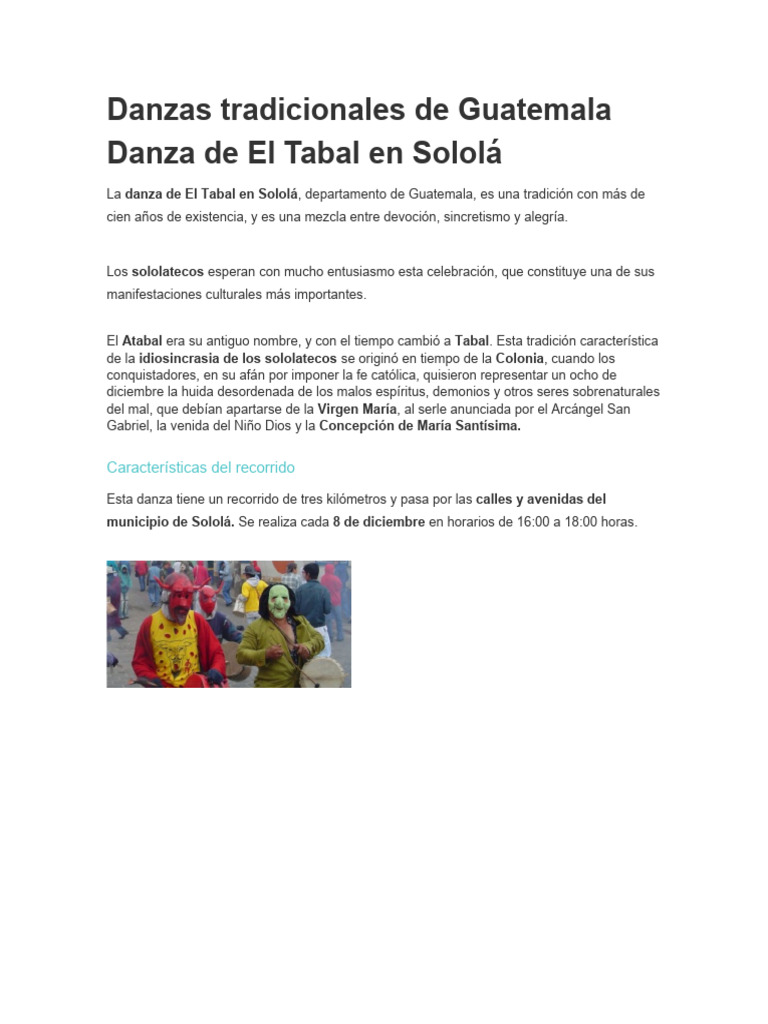 Danzas Tradicionales De Guatemala Pdf Bailes Guatemala