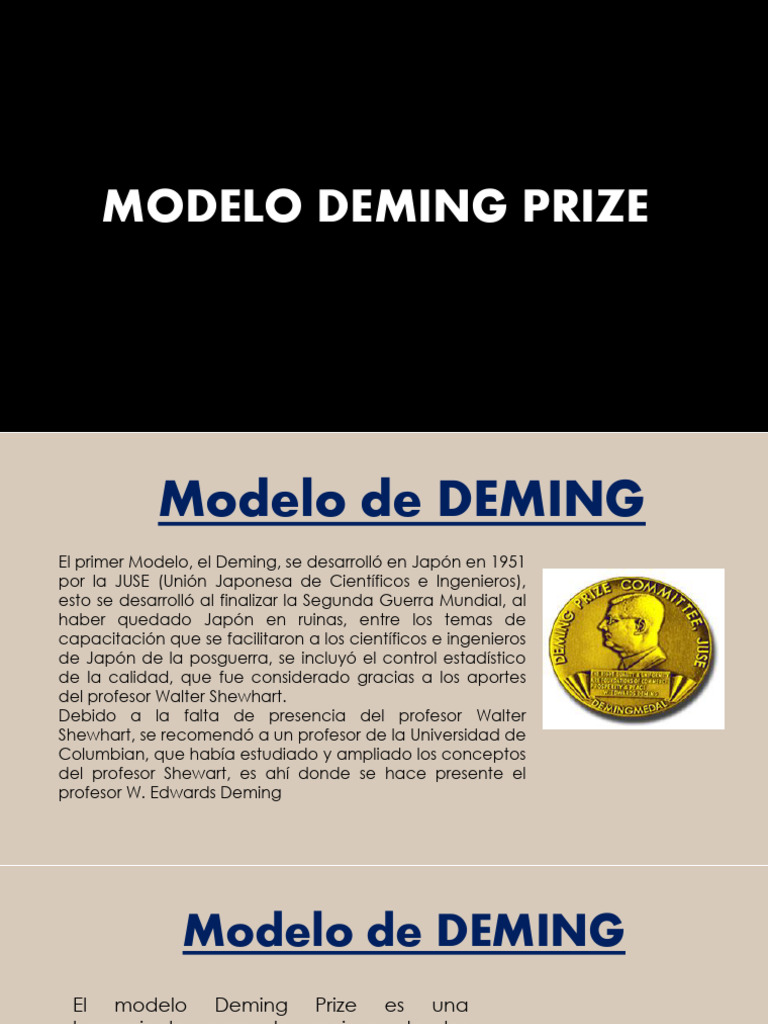 MODELO Deming Prize | PDF | Calidad (comercial) | Business