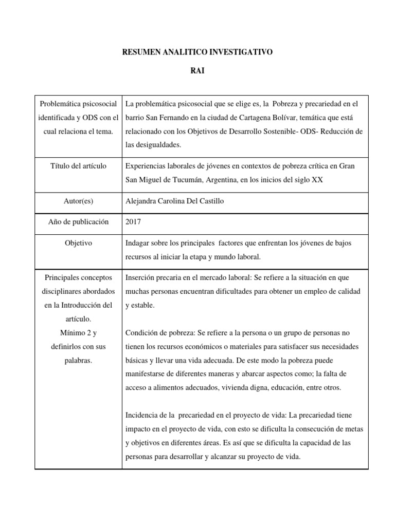 RAI - Sulma Vasquez | PDF | Relaciones personales, crianza y desarrollo personal