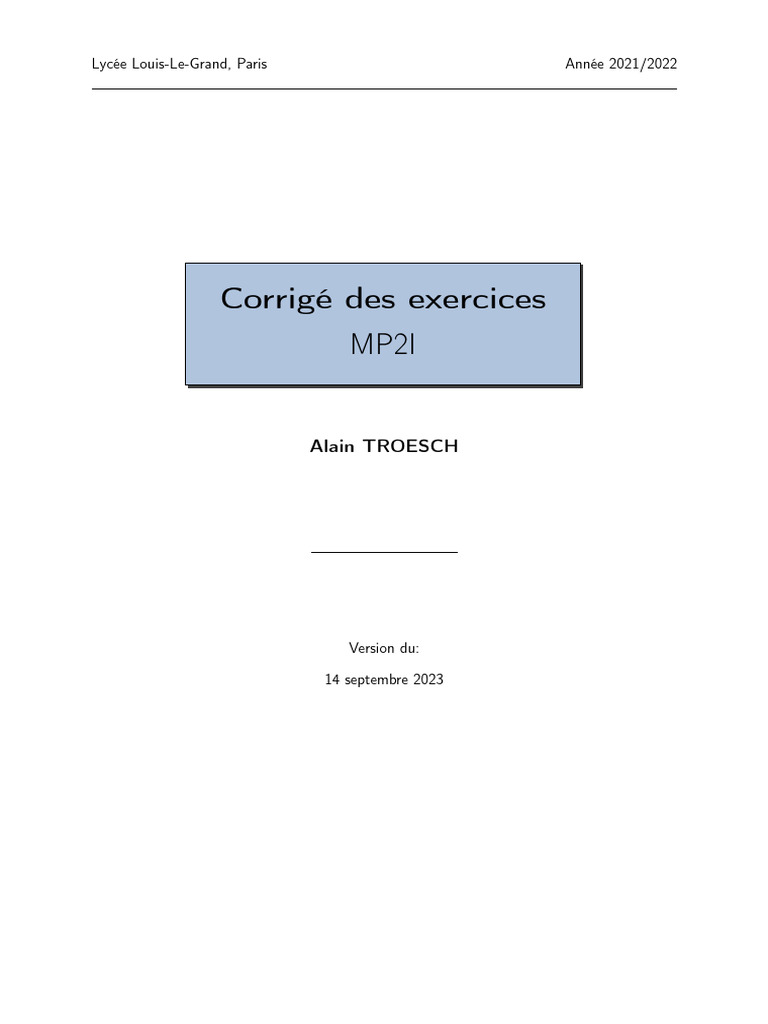 Exercices Corr | PDF