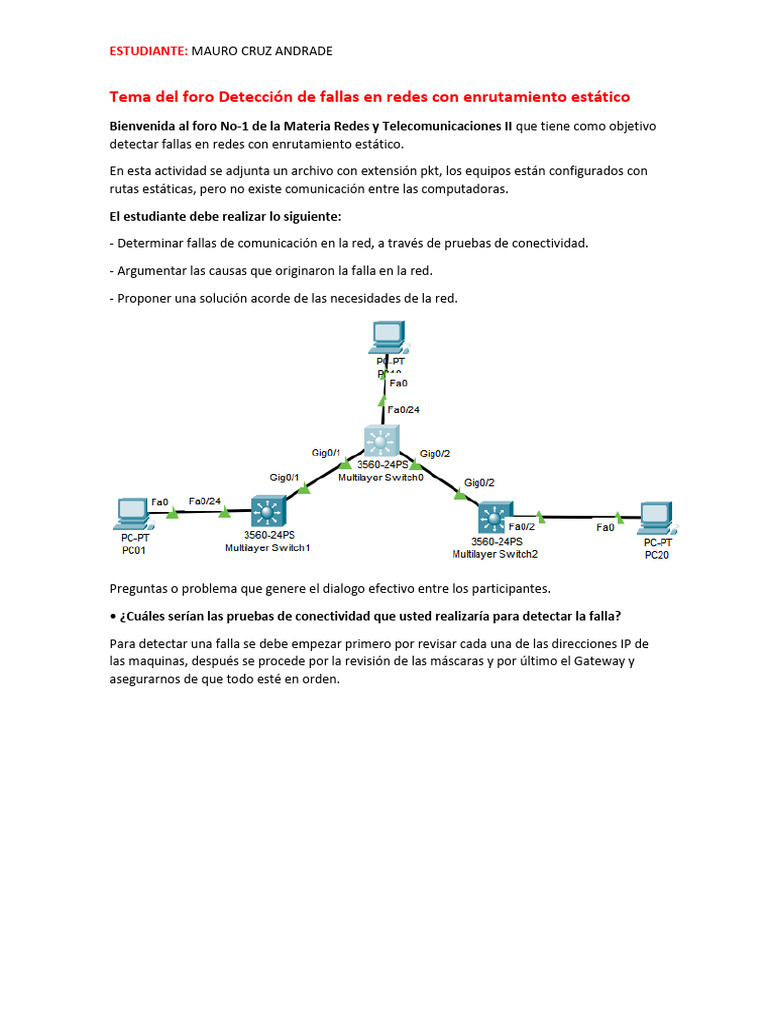 Foro 1. Redes Ii. | PDF