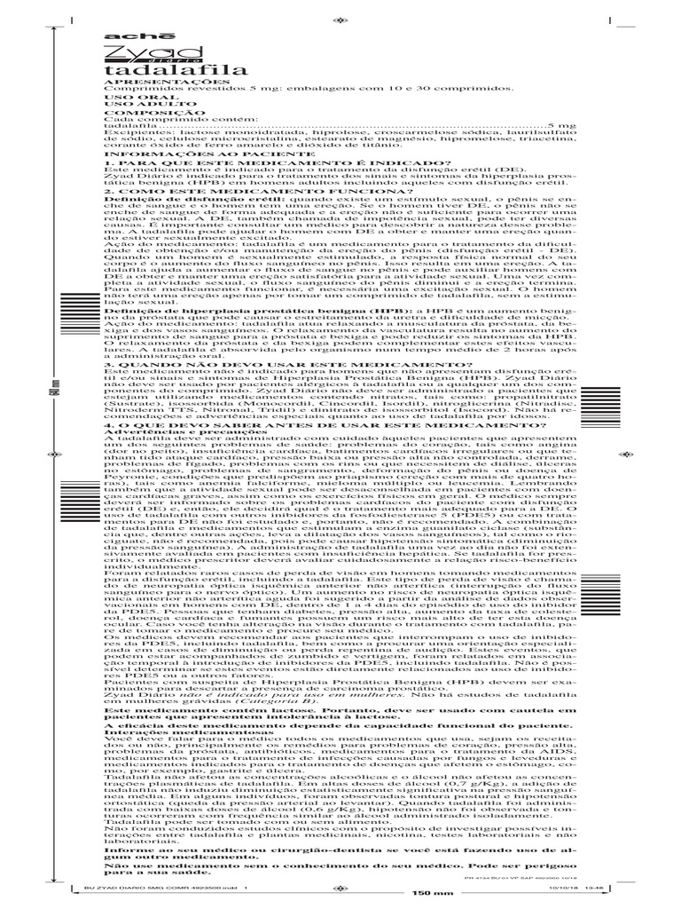 Bula Zyad Diario 5MG Comr | PDF