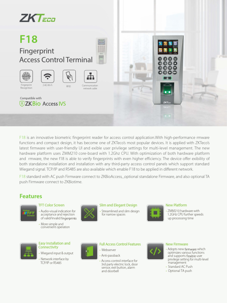 F18 Datasheet | PDF | Access Control | Computer Network
