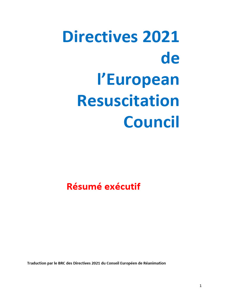 2021 ERC Guidelines Executive Summary FR V2 | PDF