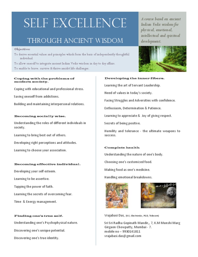 Ancient Wisdom for Modern Challenges | PDF | Self | Wisdom