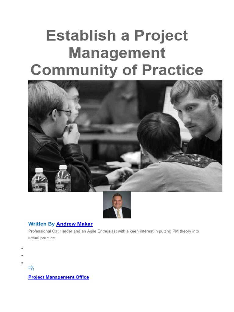 Establish A Project Management Community of Practice | PDF