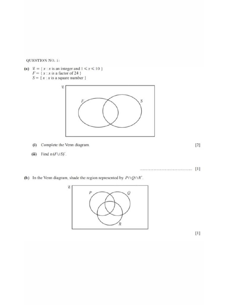 Sets and Venn Diagram-1 | PDF