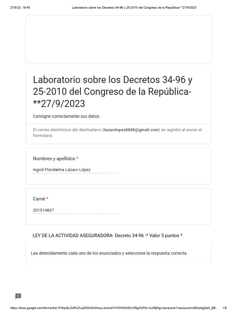Laboratorio Sobre Los Decretos 34 96 PDF