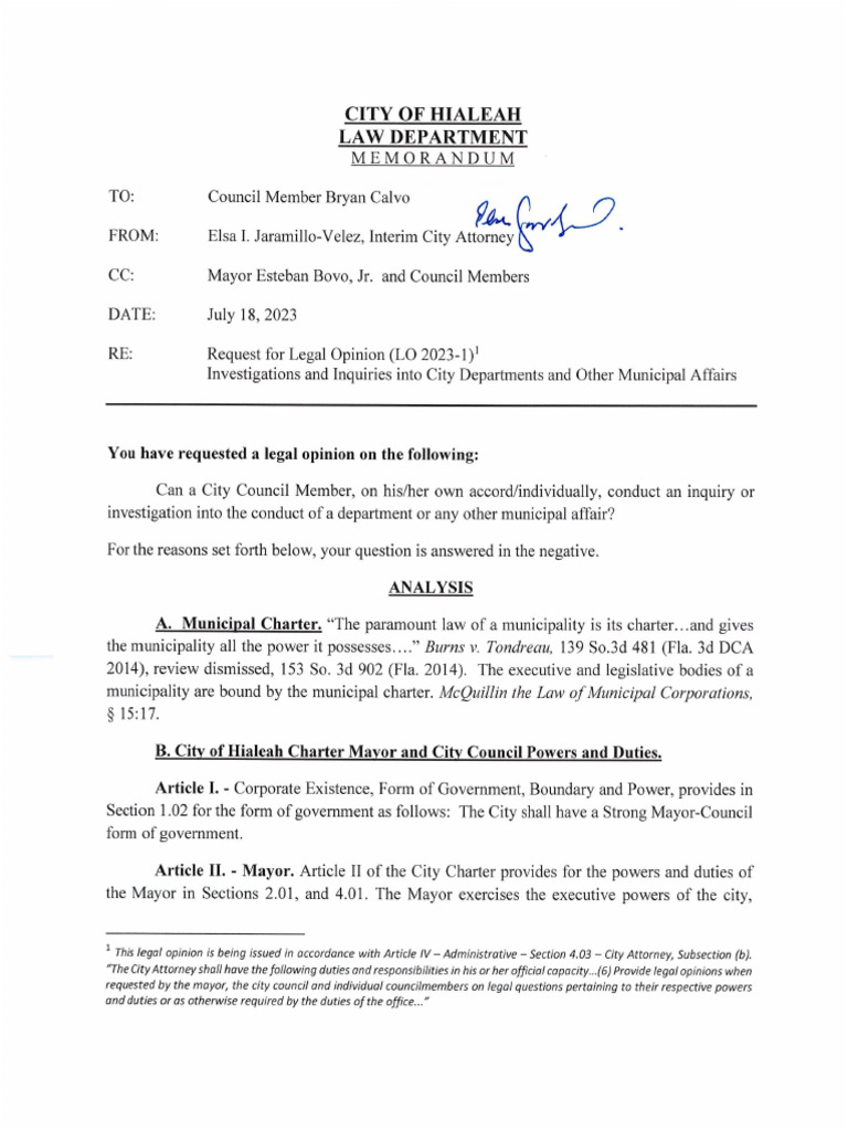 Request for Legal Opinion Bryan Calvo | PDF