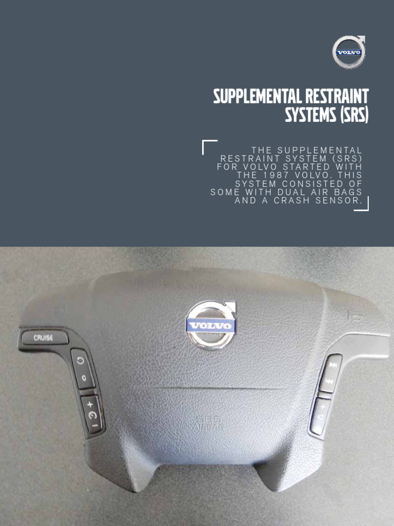 Volvo Supplemental Restraint Systems SRS | PDF | Airbag | Seat Belt