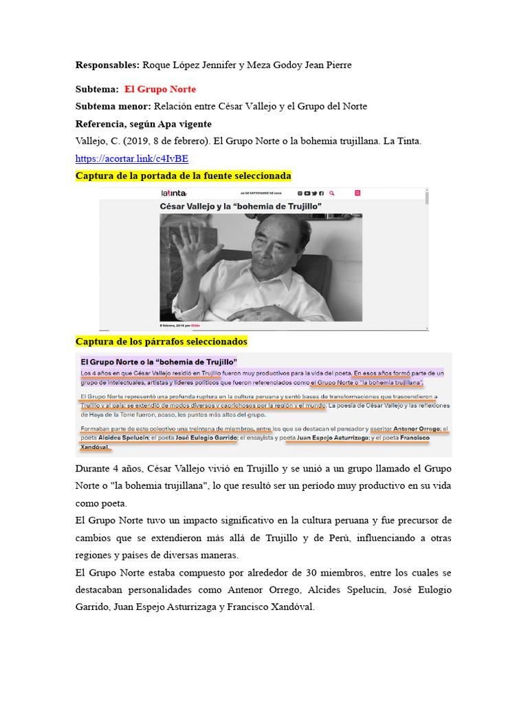 Ficha de Resumen Grupo Del Norte | PDF | Ciencias sociales | Religión y ...