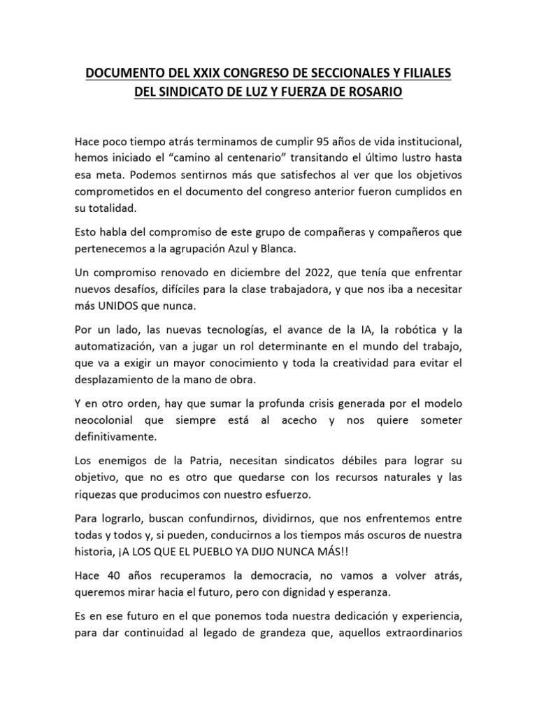 Documento Final Congreso | PDF
