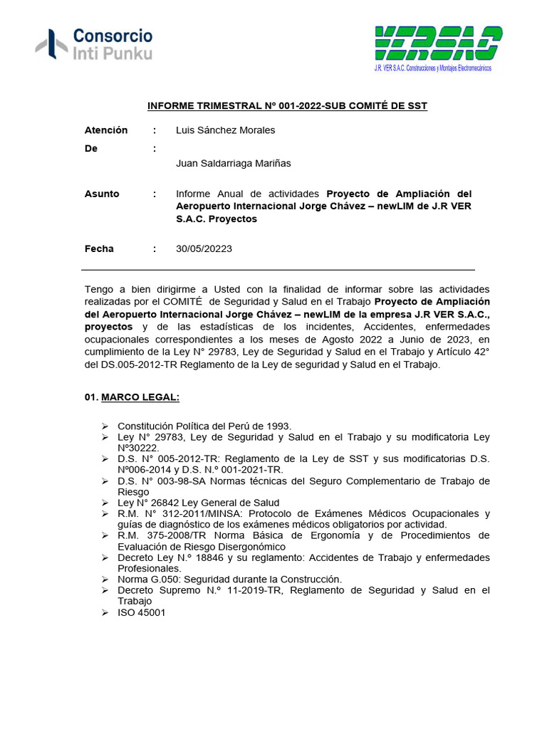 Informe SST Alta Direccion - Anual | PDF
