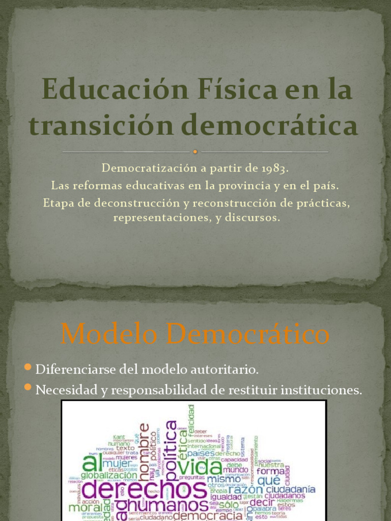 La Educación Física en La Transición Democrática | PDF