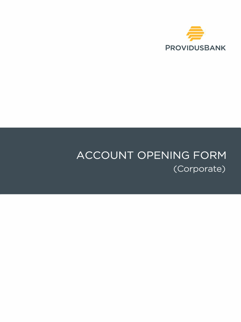 Corporate Account Opening Form | PDF