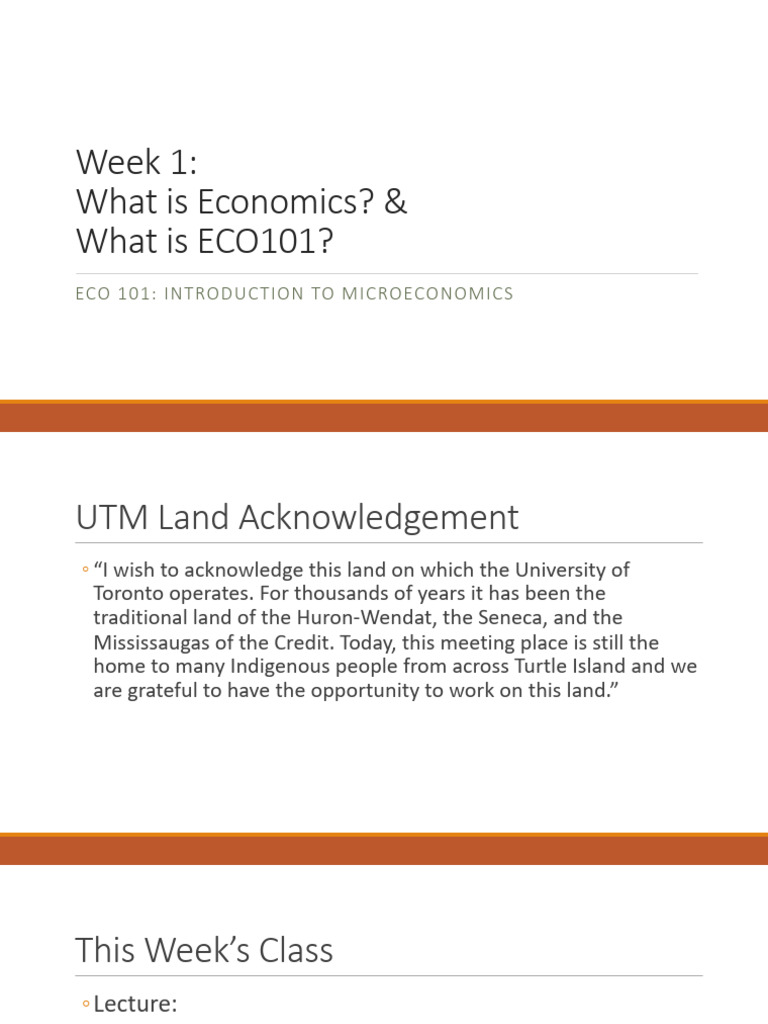 ECO101 Week1 WhatisEconomics | PDF | Economics | Market (Economics)
