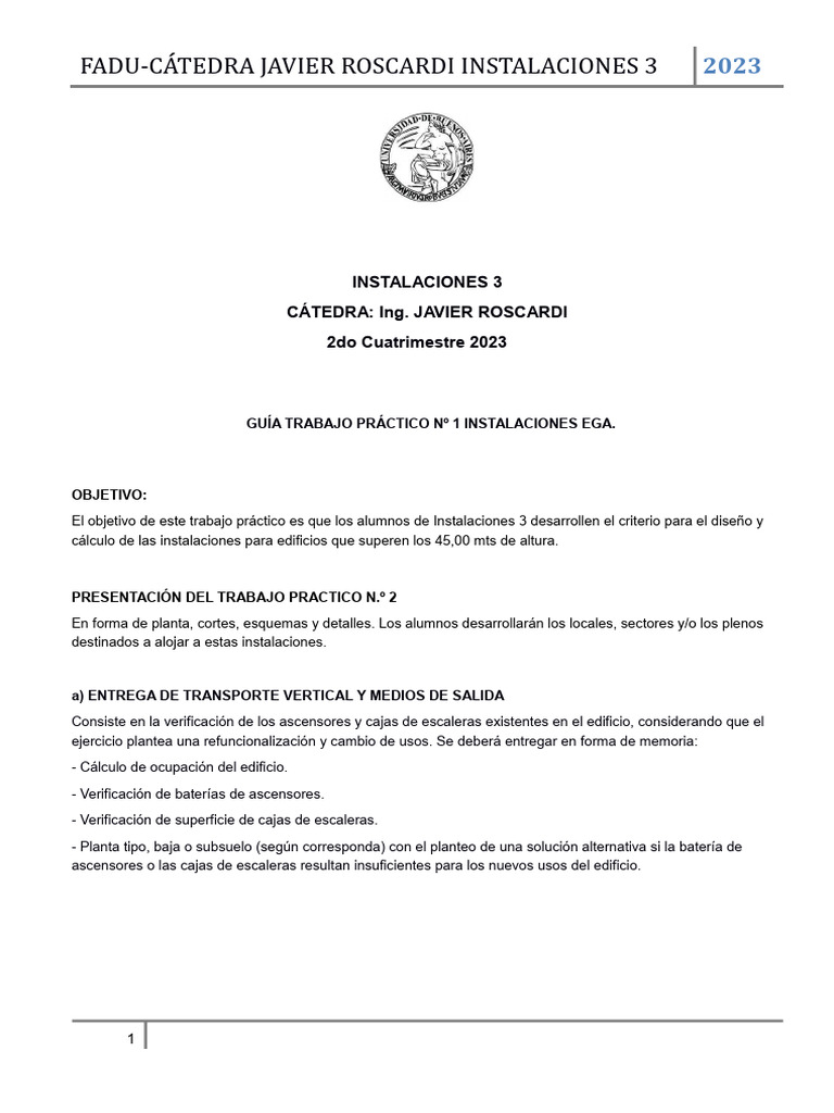 2023 2c CAT ROSCARDI GUIA TP1 | PDF | Agua | Ciencias fisicas