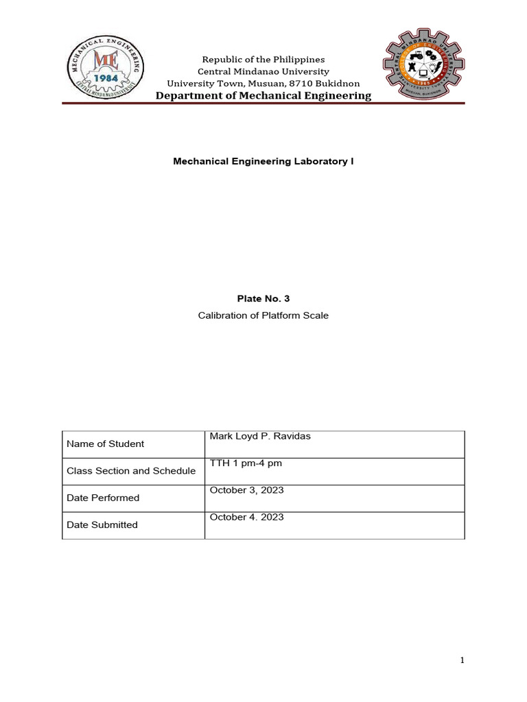 Plate No. 3 Platform Scale | PDF