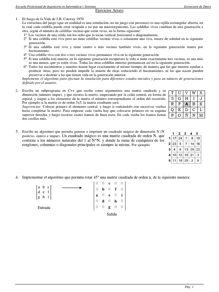 Ejercicios 01 - Arrays | PDF