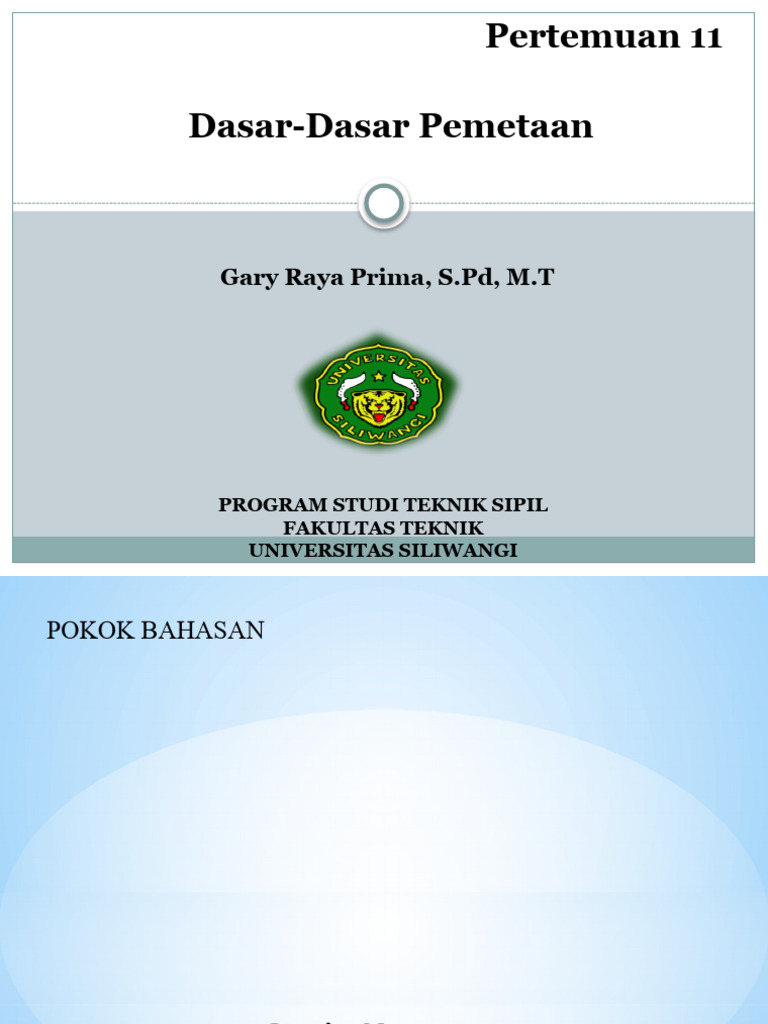 Pertemuan 11 Garis Kontur DDP | PDF
