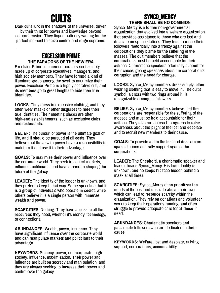 DIS - Into The Void - CULTS | PDF