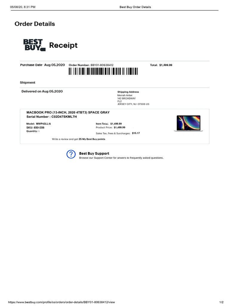 Best - Buy - MacBook (13-Inch) Pro 2020 Edit | PDF