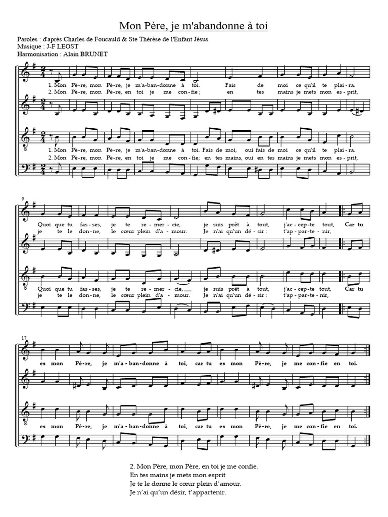 Mon Père, je m'abandonne à toi | PDF