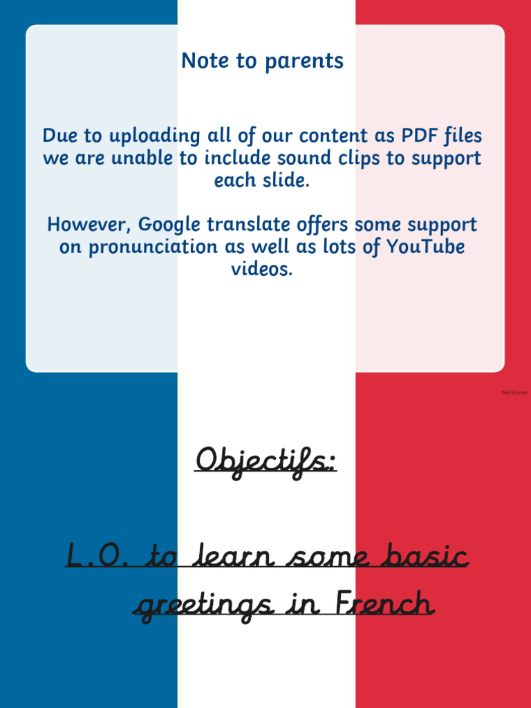 Basic French Greetings Guide | PDF | Language Arts & Discipline