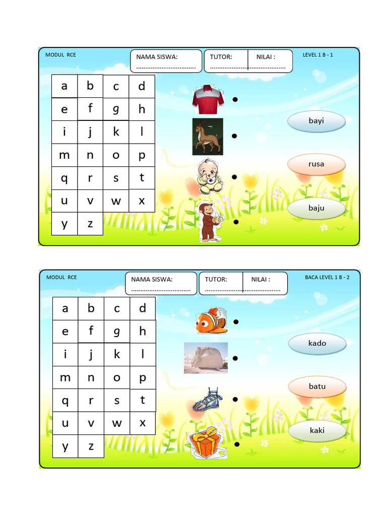 Modul Baca Level 1 B | PDF