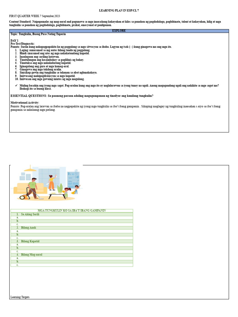 Espcl LP G7 Week 6 | PDF