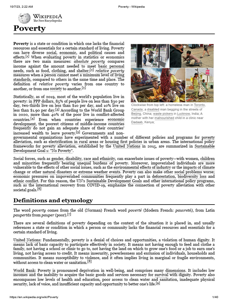 Poverty | PDF | Social Science