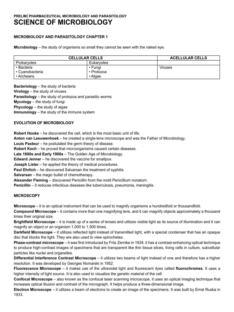 1.1 Science of Microbiology | PDF