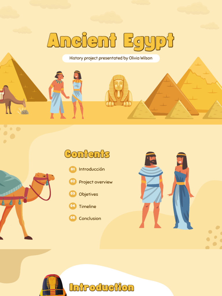 Brown Illustrative Playful Ancient Egypt History Presentation - 2 | PDF