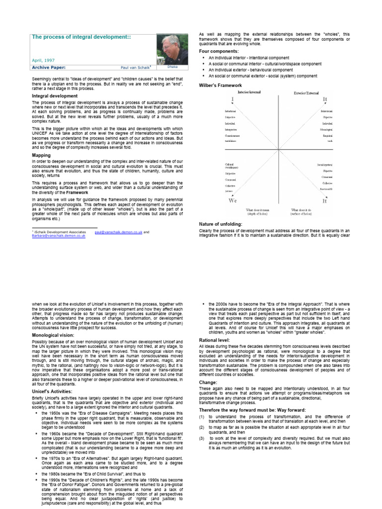 Processes of Integral Development | PDF