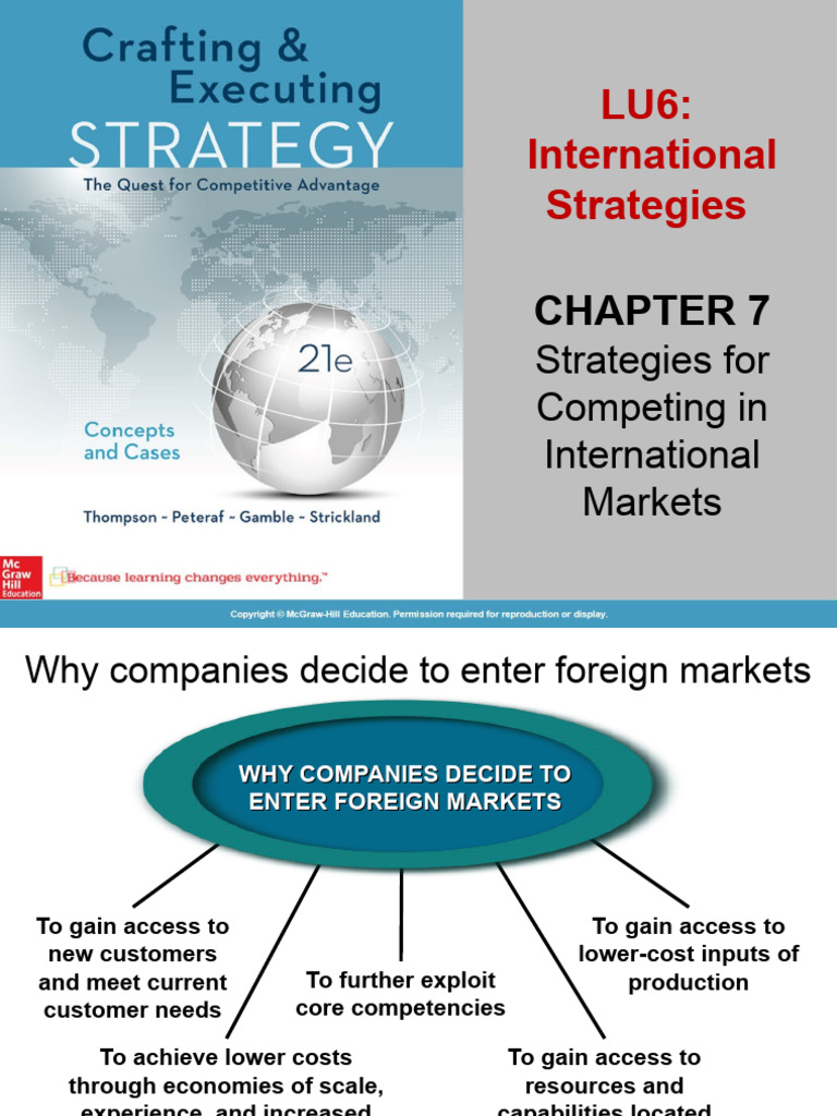 LU6 International Strategies | PDF | Competitive Advantage | Market (Economics)