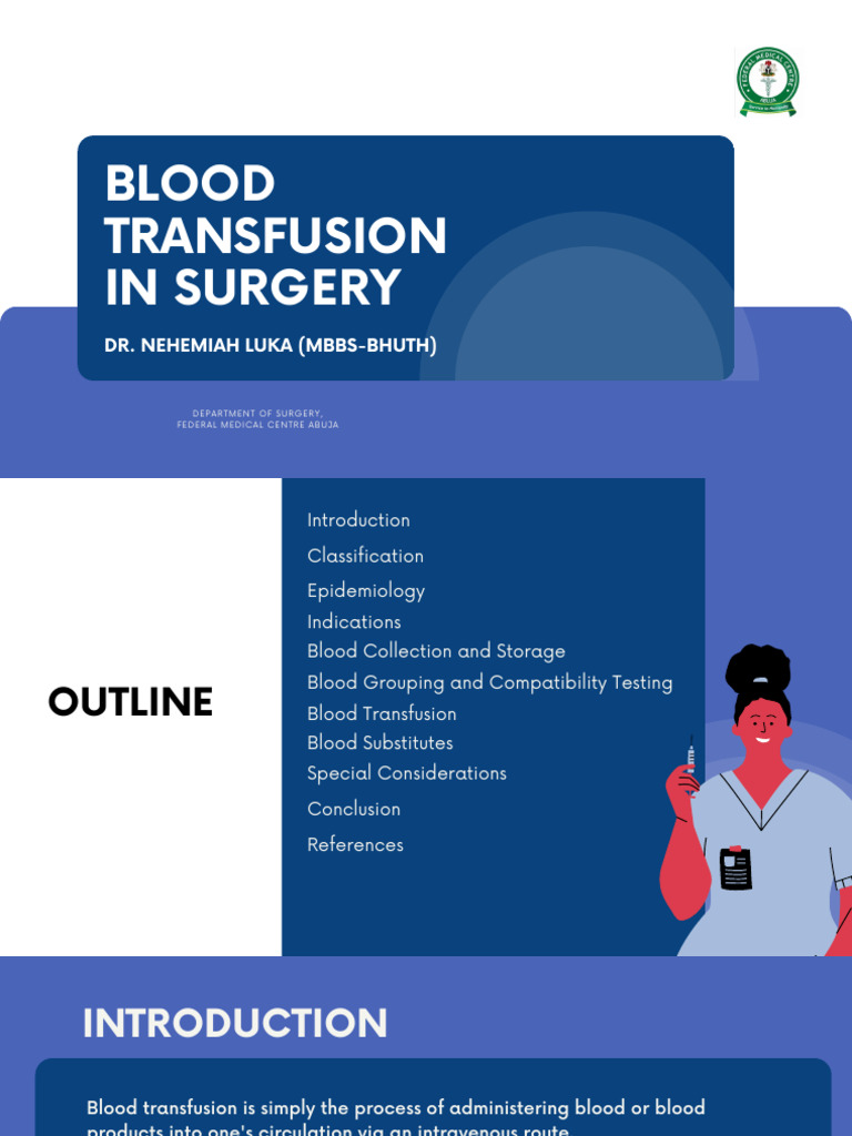 Blood Transfusion in Surgery Guide | PDF | Blood Transfusion | Blood Type