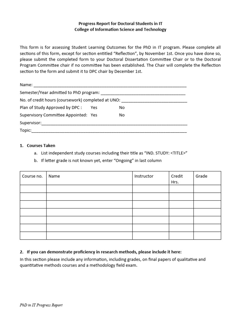 Student Progress Report | PDF