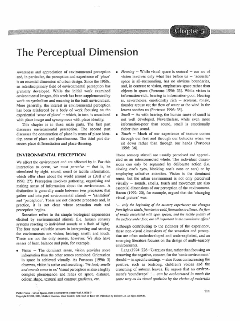 CARMONA, The Perceptual Dimension | PDF