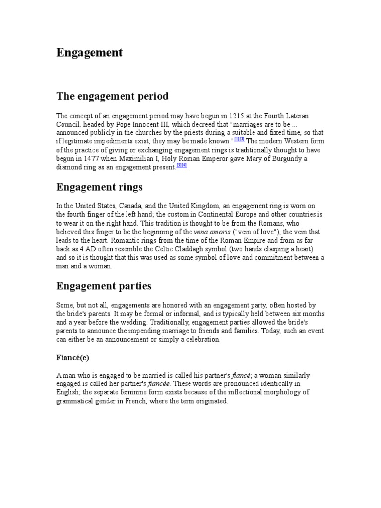 Engagement | PDF | Engagement | Ceremonies